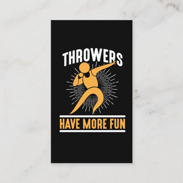 Shot Putting Track and Field Shot Put Thrower Business Card | Zazzle