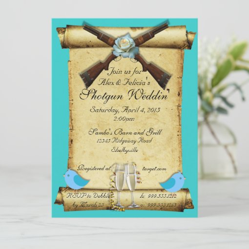 Shotgun Wedding Invitations | Zazzle