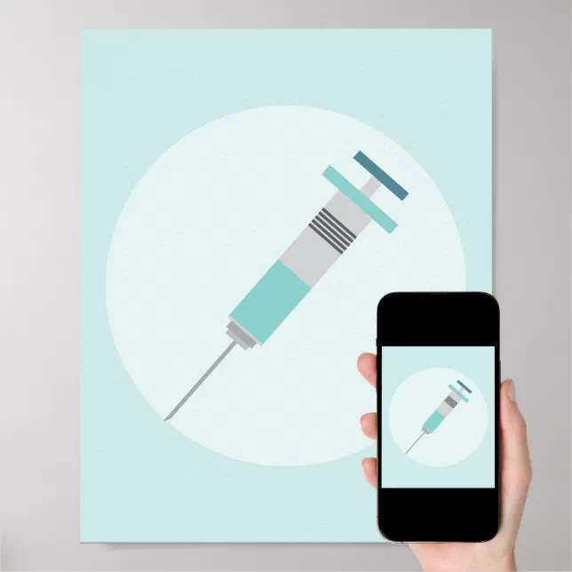 Shots, Immunizations Medical Graphic Art Poster | Zazzle
