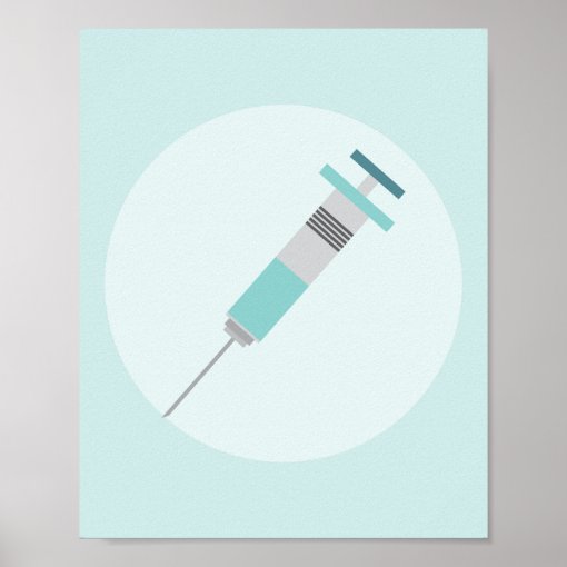 Shots, Immunizations Medical Graphic Art Poster | Zazzle