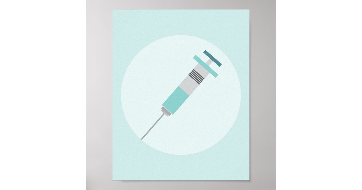 Shots, Immunizations Medical Graphic Art Poster | Zazzle