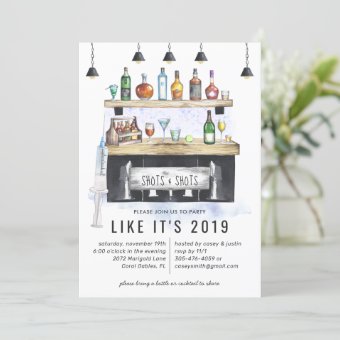 Shots & Shots | We've Been Vaccinated Party Invitation | Zazzle