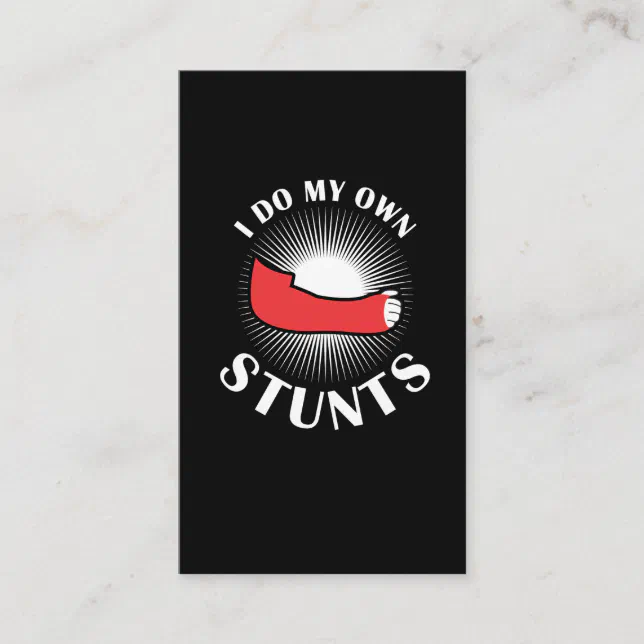 Shoulder Surgery Stunt Broken Arm Recovery Business Card | Zazzle