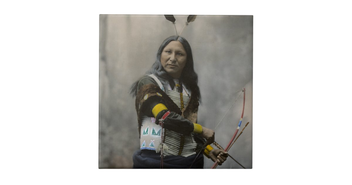 Shout At Oglala Sioux 1899 Indian Ceramic Tile | Zazzle
