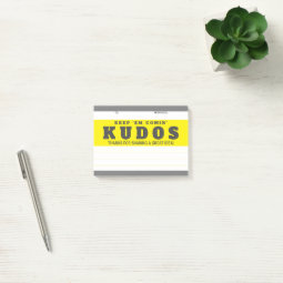 Shout out kudos great idea recognition award post-it notes | Zazzle