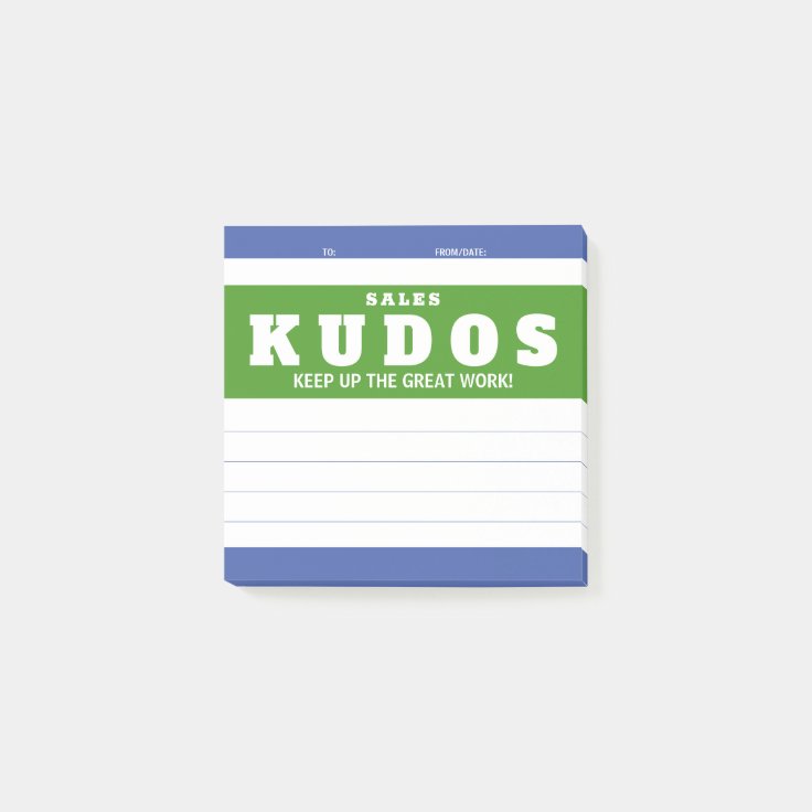 Shout out kudos sales great work recognition award post-it notes | Zazzle
