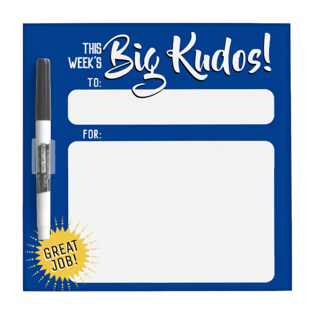 Shout out recognition dry erase kudos board | Zazzle
