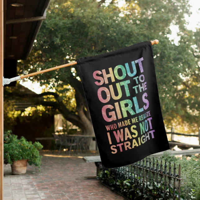 Shout Out To The Girls Gay Pride Rainbow Flag LGBT | Zazzle