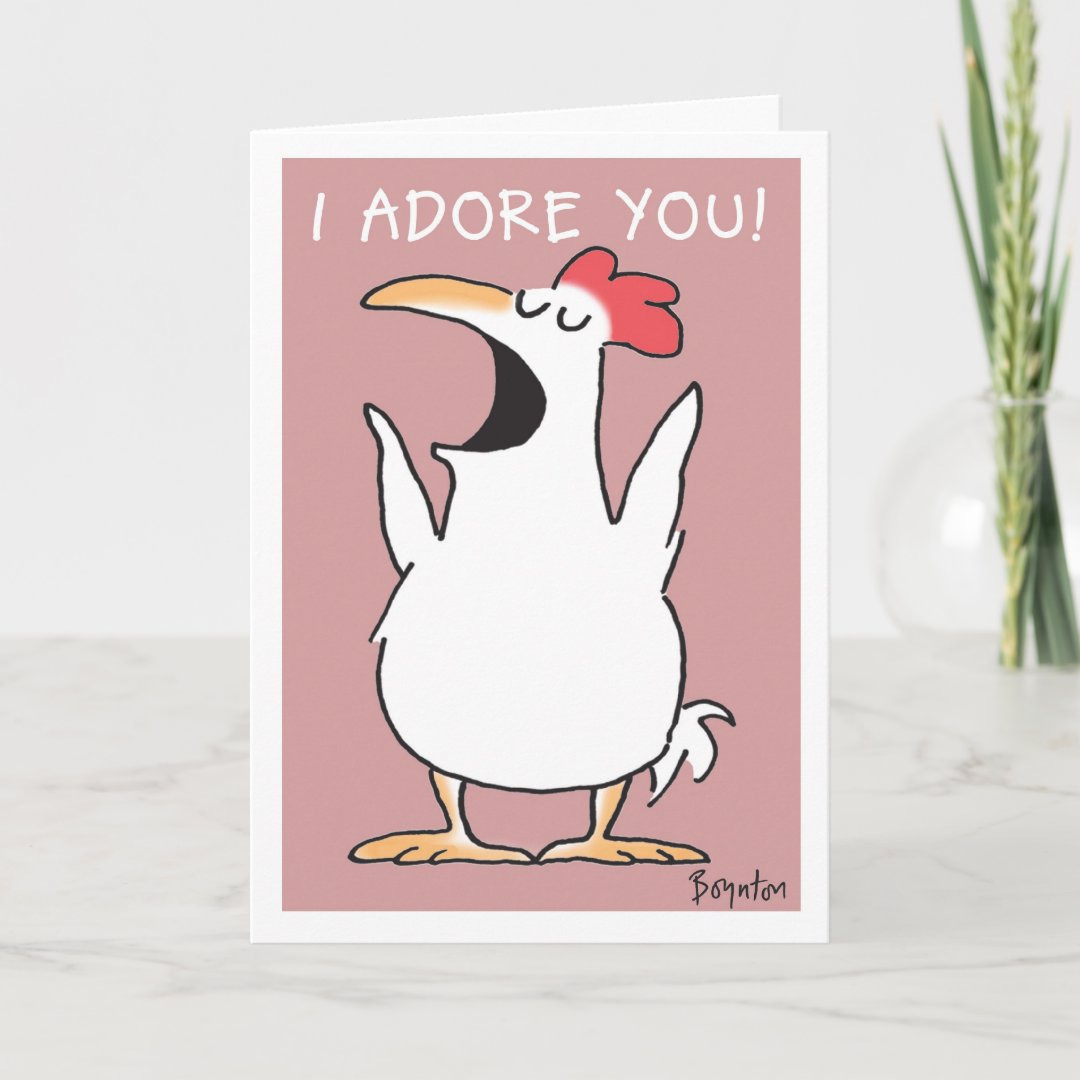 SHOUTING CHICKEN CARD | Zazzle