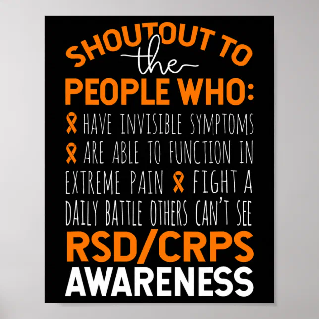 Shoutout To The People CRPS Awareness Poster | Zazzle