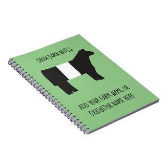 Show Barn Notes - Livestock Exhibitor Customizable Notebook | Zazzle