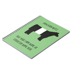 Show Barn Notes - Livestock Exhibitor Customizable Notebook | Zazzle