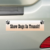 Show Dogs In Transit Bumper Sticker | Zazzle
