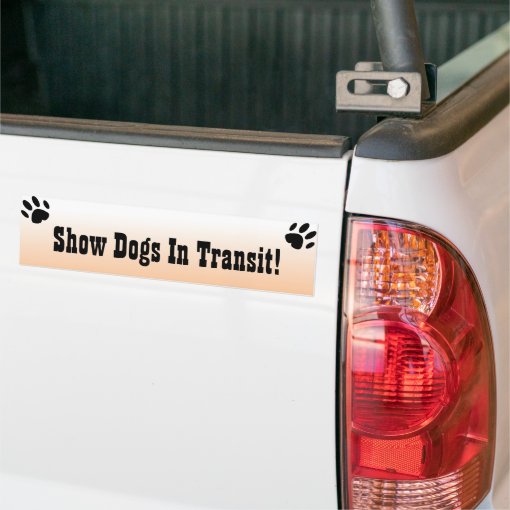 Show Dogs In Transit Bumper Sticker | Zazzle