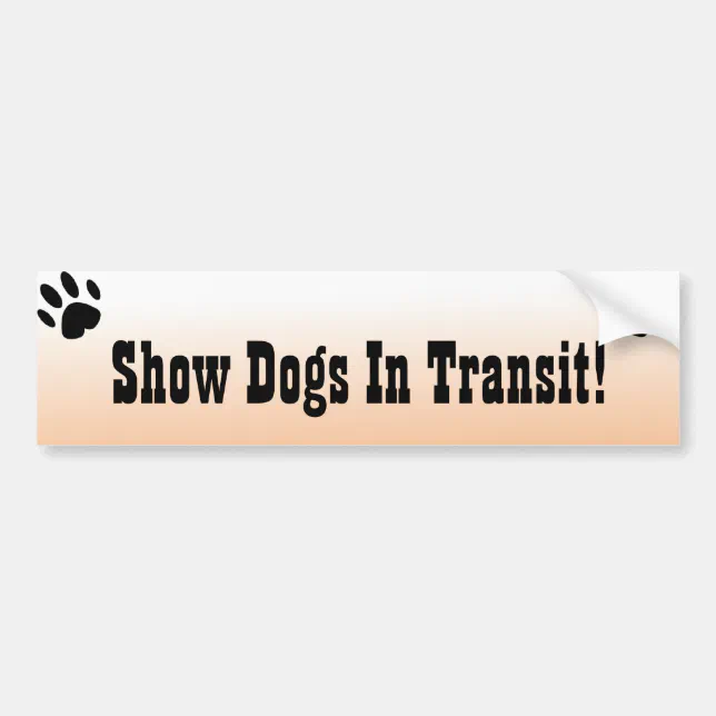 Show Dogs In Transit Bumper Sticker | Zazzle