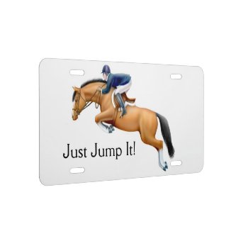 Show Jumping Horse Equestrian License Plate | Zazzle