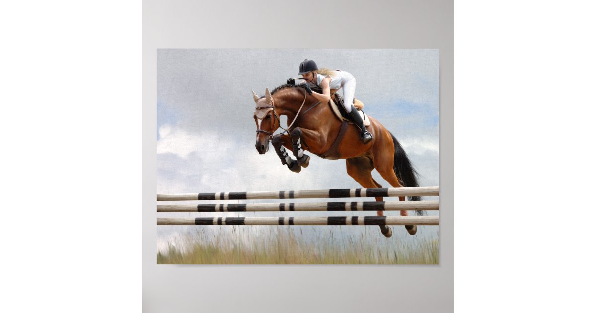 show jumping poster | Zazzle.com
