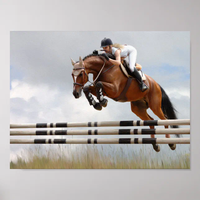 show jumping poster | Zazzle