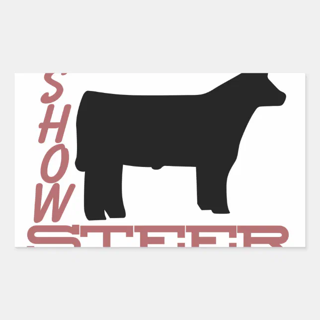 Show Steer Rectangular Sticker | Zazzle