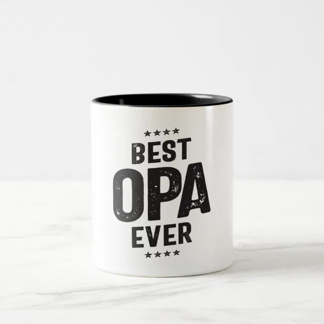 Show Your Love for Grandpa with Best Opa Ever Two-Tone Coffee Mug | Zazzle
