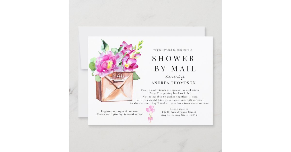 Shower by Mail Baby Shower Invitation | Zazzle