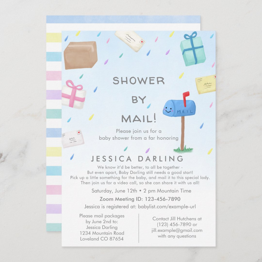 Shower by Mail Cute Baby Shower Invitation | Zazzle