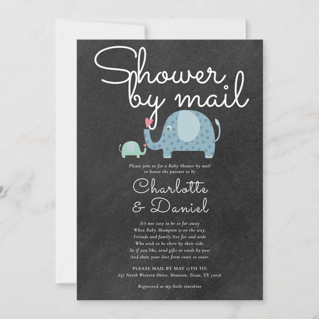 Shower By Mail Long Distance Sprinkle Invitation | Zazzle
