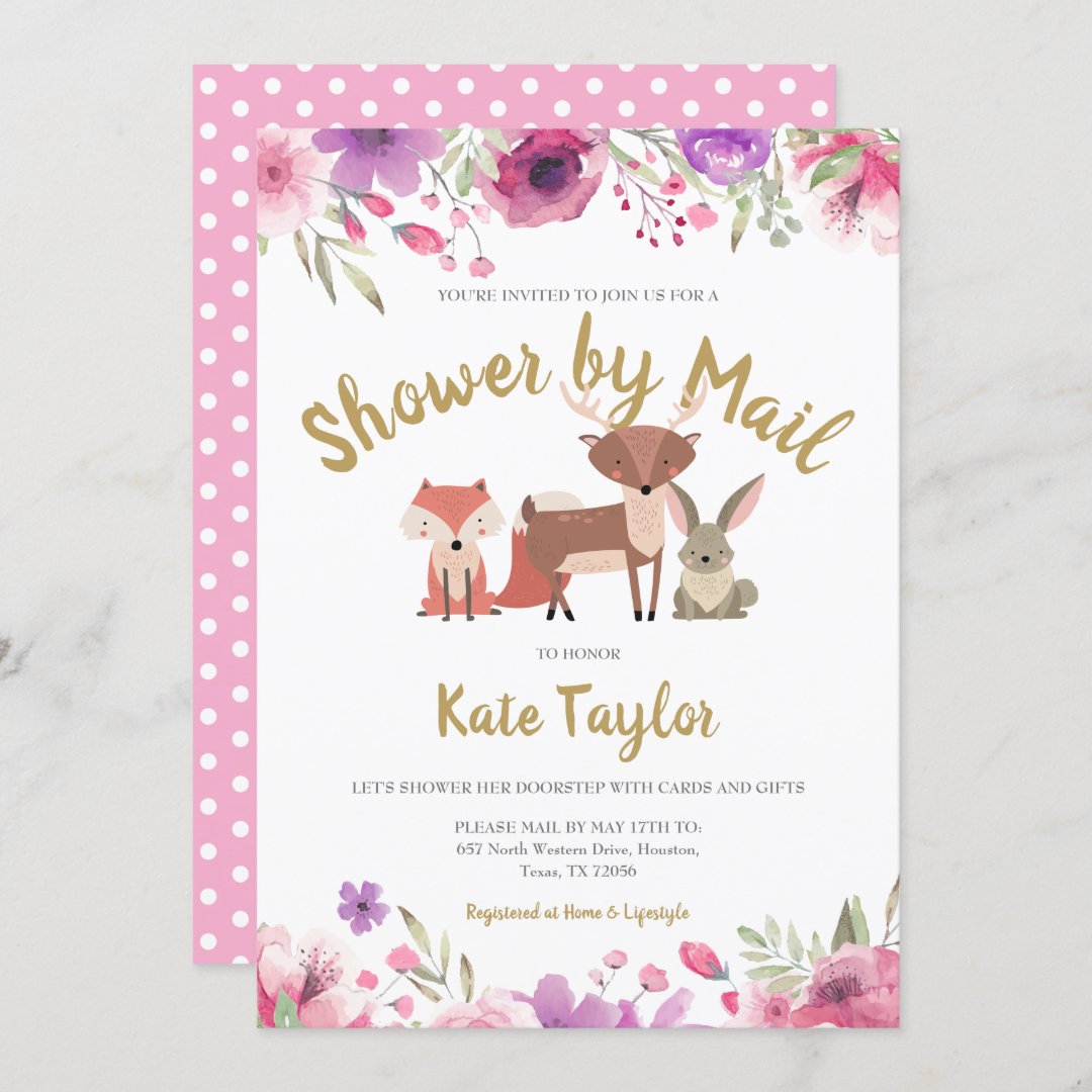 Shower By Mail Long Distance Sprinkle Invitation | Zazzle