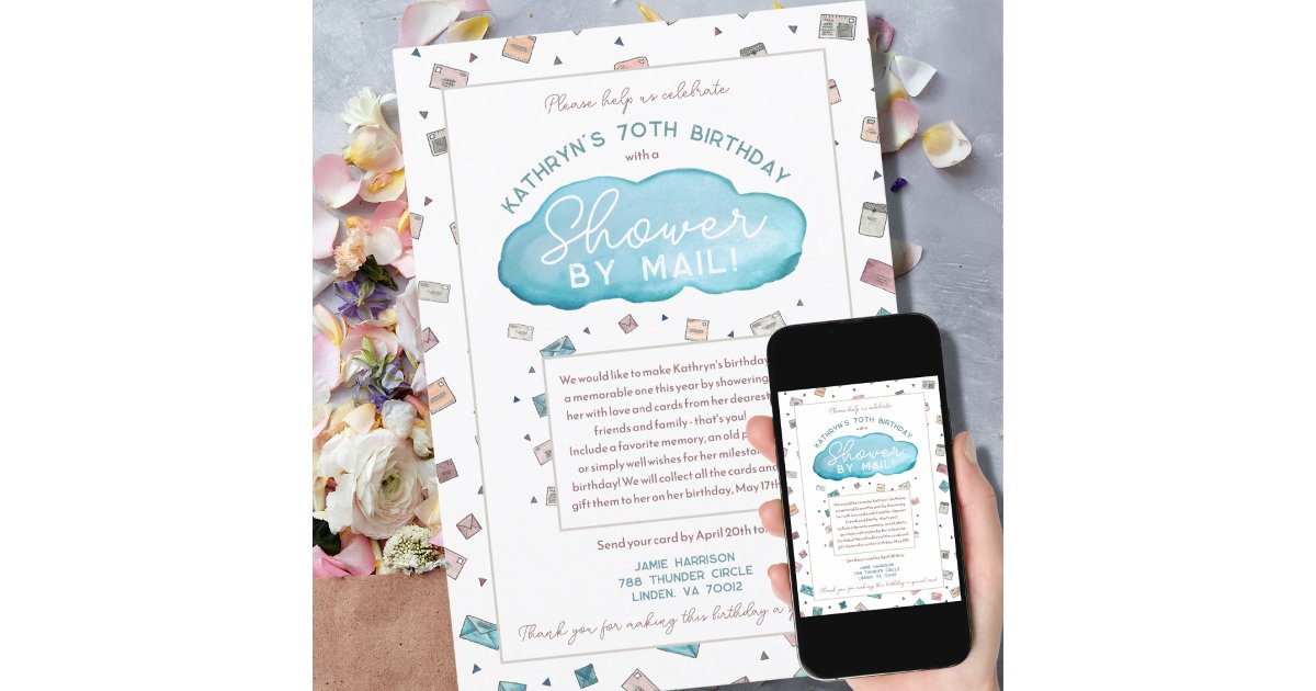 Shower by Mail Rain Cloud Card Shower | Zazzle