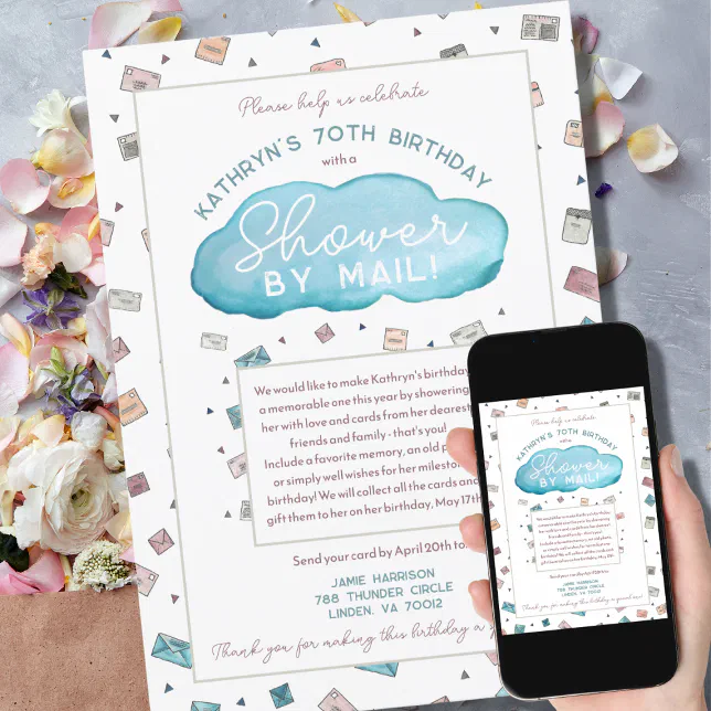 Shower by Mail Rain Cloud Card Shower | Zazzle