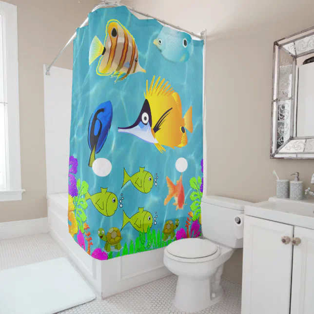 Shower Curtain Fish | Zazzle