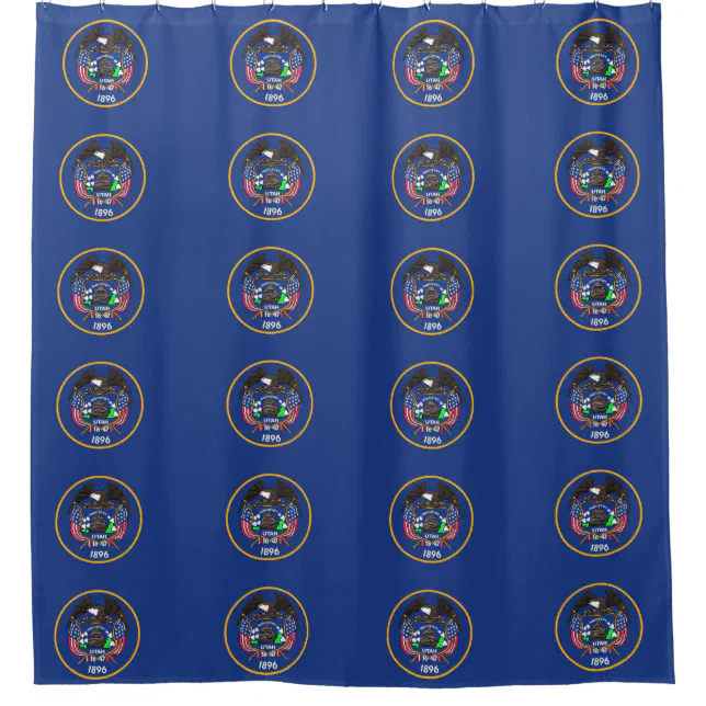 Shower Curtain with Flag of Utah State, USA | Zazzle
