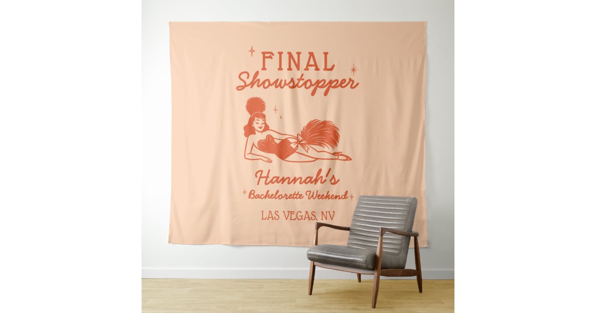 Showgirl Final Showstopper Bachelorette Backdrop | Zazzle