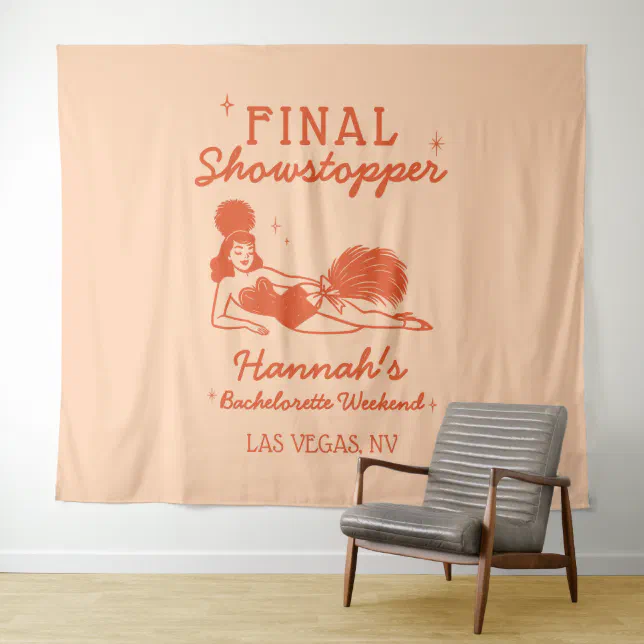 Showgirl Final Showstopper Bachelorette Backdrop | Zazzle