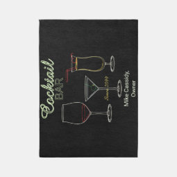 Shown 7' x 5' Fun Retro Home Cocktail Bar Area Rug | Zazzle