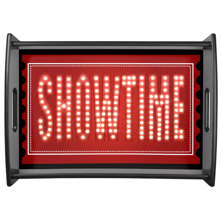 Showtime Lights Movie Ticket Stub Serving Tray | Zazzle