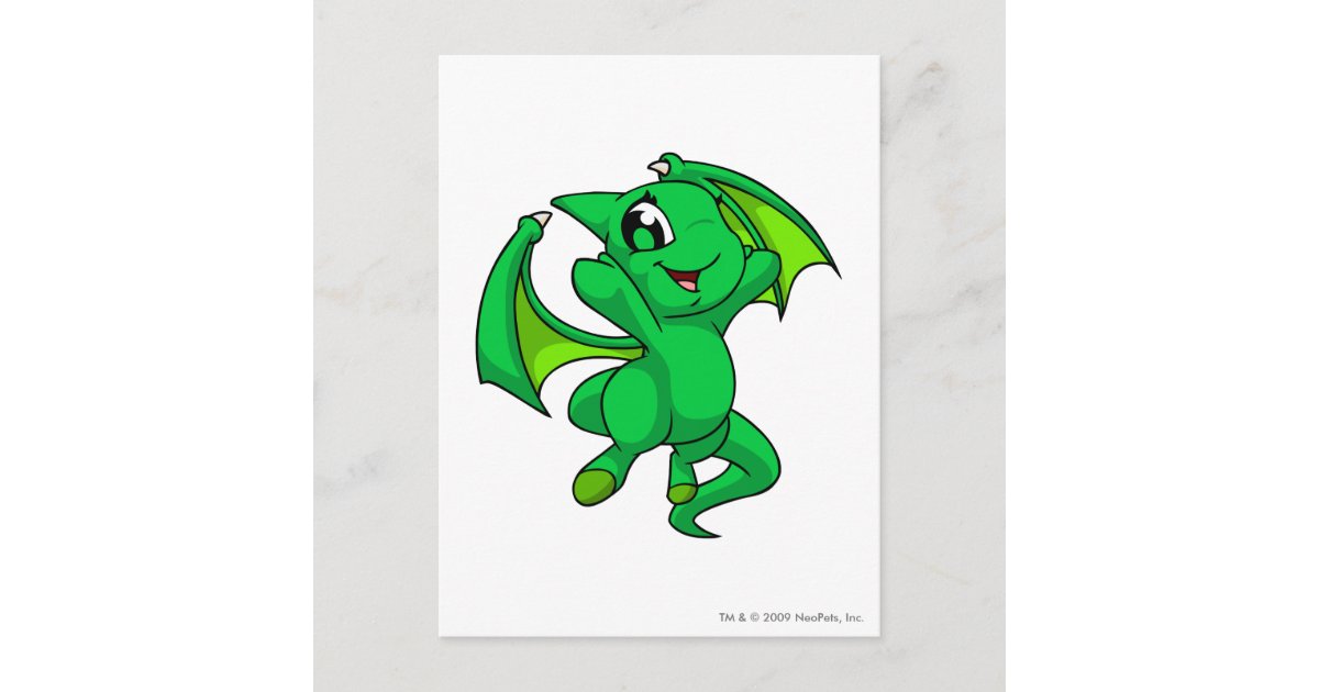 Shoyru Green Postcard | Zazzle
