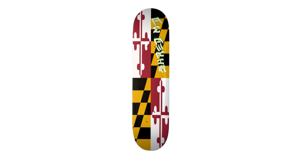 Shred Maryland Flag Skateboard | Zazzle.com