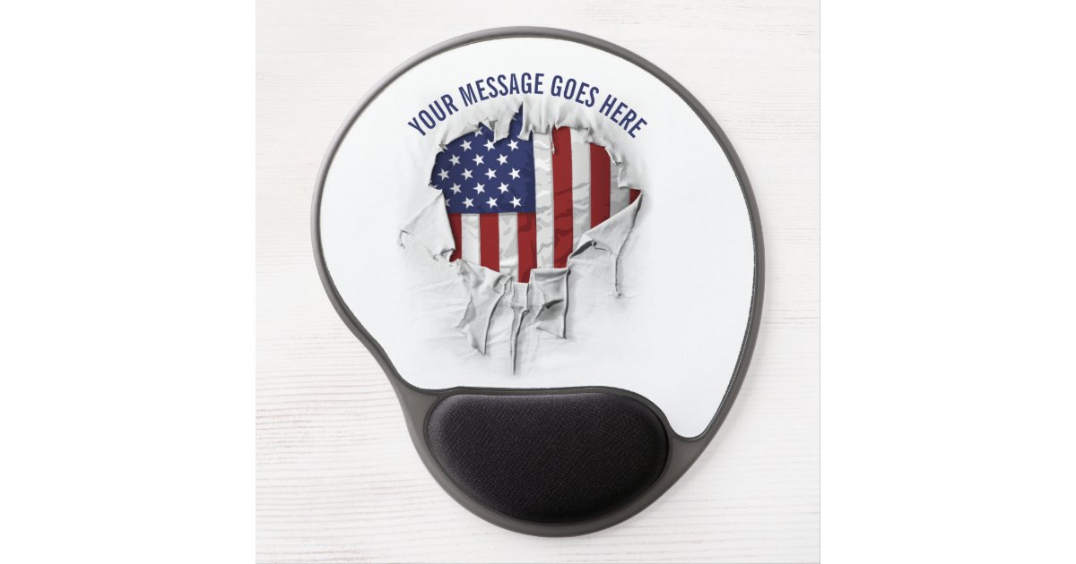 Shredded, Ripped and Torn American Flag Gel Mouse Gel Mouse Pad | Zazzle