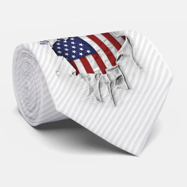 Shredded, Ripped and Torn American Flag Neck Tie | Zazzle