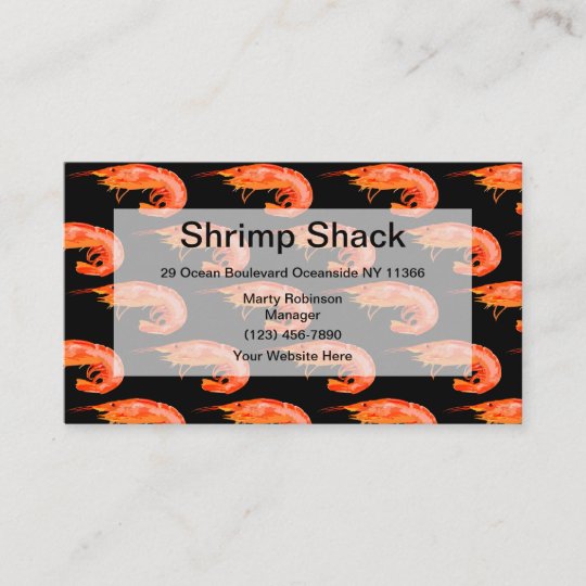 Shrimp And Seafood Theme Business Card | Zazzle.com