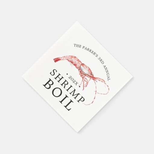 Shrimp Boil | Seafood Themed Party Napkins | Zazzle