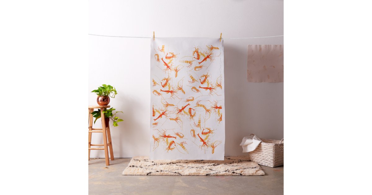 Shrimp Fabric | Zazzle