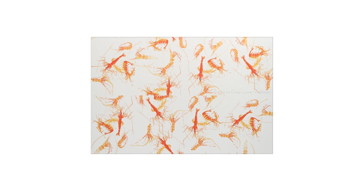 Shrimp Fabric | Zazzle
