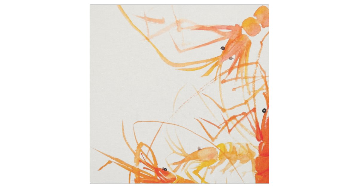 Shrimp Fabric | Zazzle
