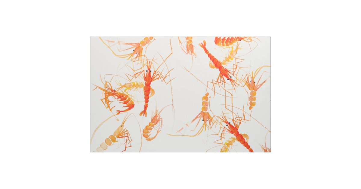 Shrimp Fabric | Zazzle