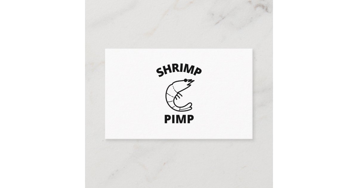 Shrimp pimp business card | Zazzle