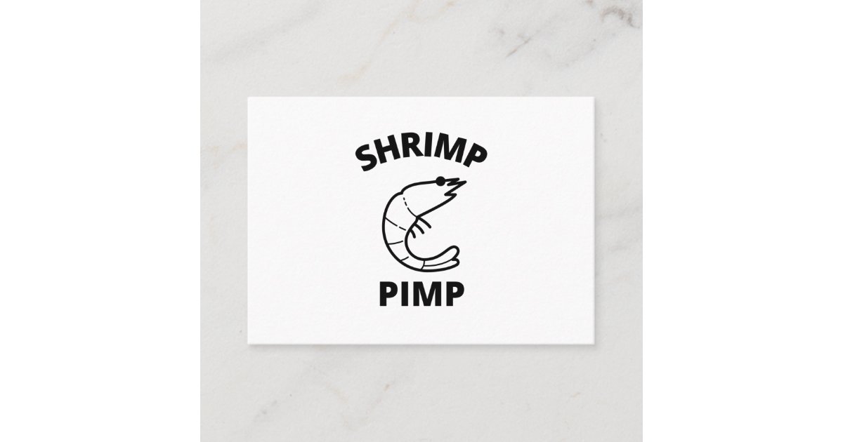 Shrimp pimp calling card | Zazzle