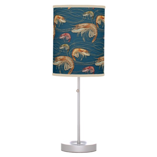Shrimp Prawn Shellfish Seafood Pattern Table Lamp | Zazzle.com