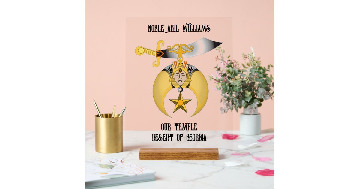 Shriners Acrylic Sign | Zazzle